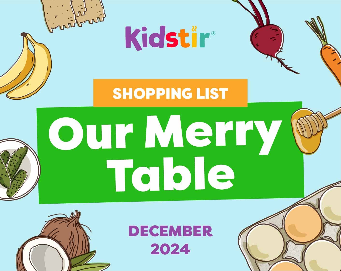 December Shopping List - Kidstir
